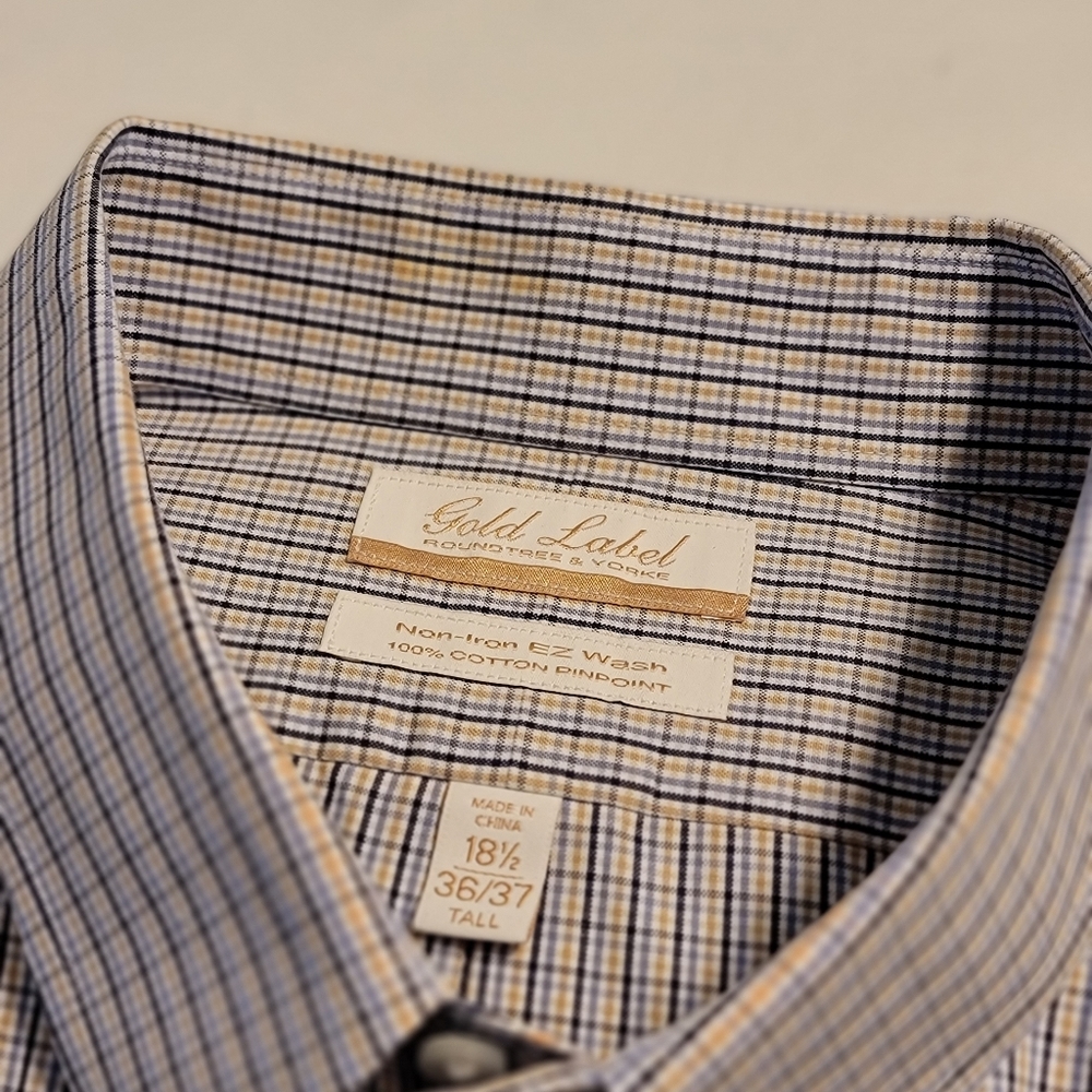 Tall Dress Shirt Gold Label Roundtree & Yorke - Gem